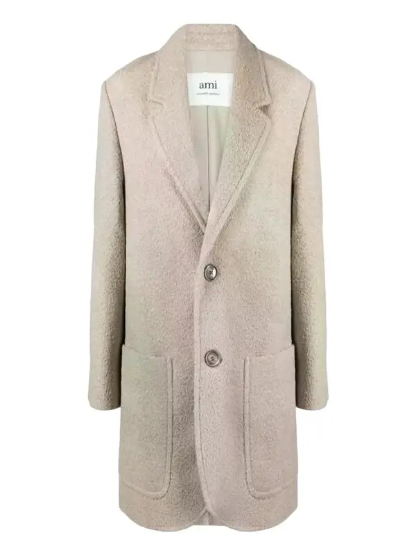 Ami Bouclé Coat - Neutrals