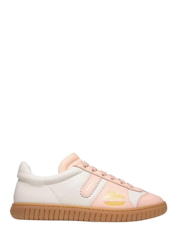 Bally Motif Leather Trainers - White