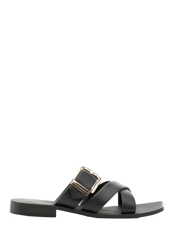 Senso Gwen Buckle-detail Leather Sandals - Black