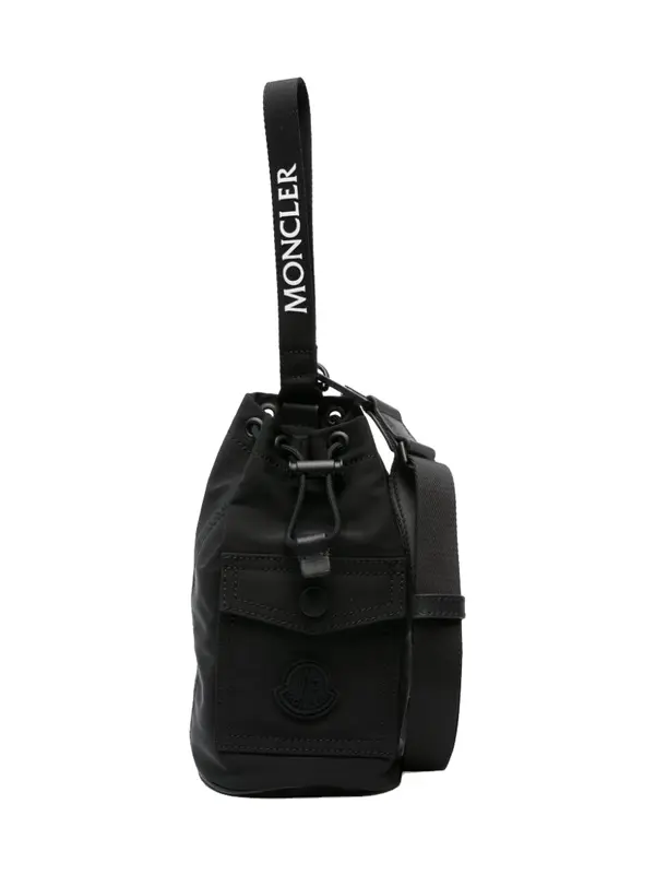Moncler Mini Logo-patch Bucket Bag - Black