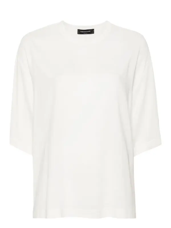 Fabiana Filippi Chiffon-crepe T-shirt - White