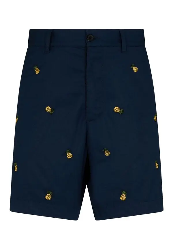 Dsquared2 Embroidered Chino Shorts - Blue