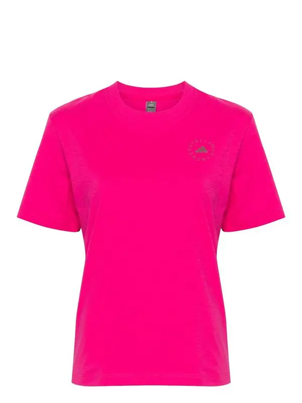 Adidas By Stella McCartney Logo-print Crew-neck T-shirt - Pink