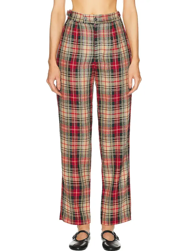 BODE Truro Plaid Trouser - Red