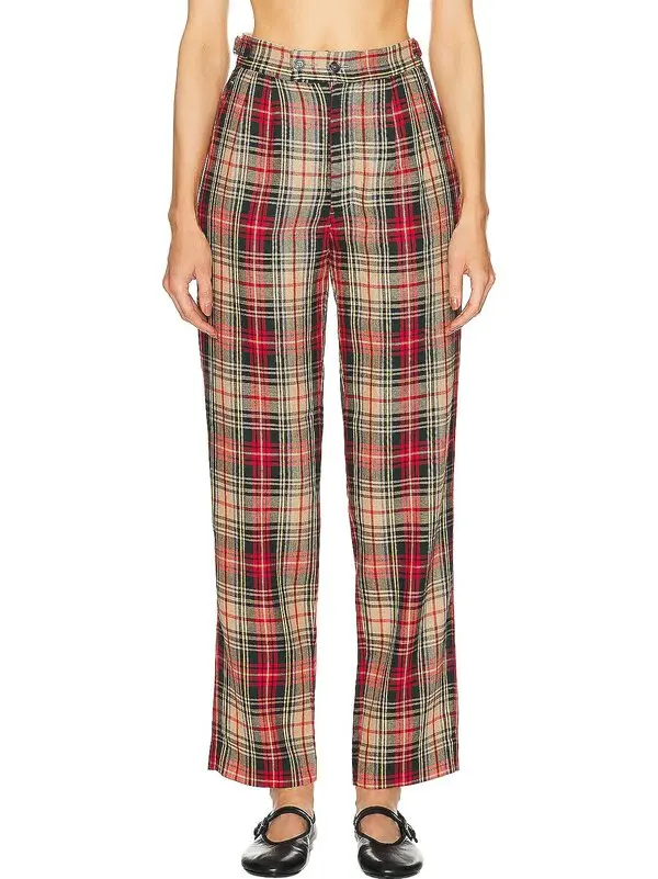 BODE Truro Plaid Trouser - Red