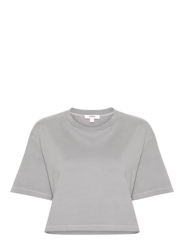 AGOLDE Anya Cropped T-shirt - Grey