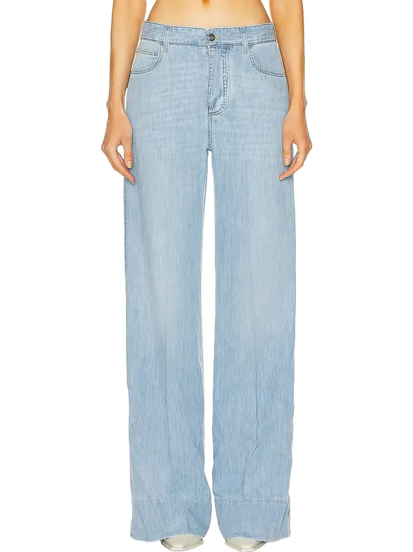 Bottega Veneta Bleached Wide Leg Jeans - Light Bleach