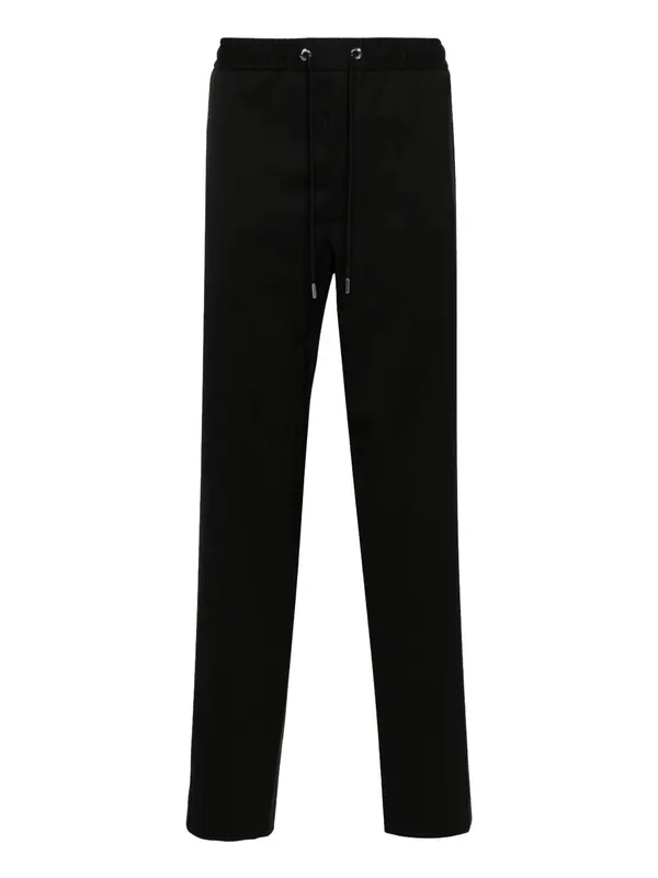 Moncler Straight-leg Gabardine Track Trousers - Black