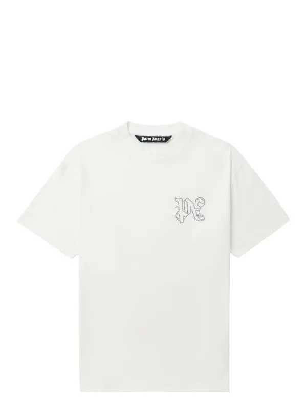 Palm Angels Stud-logo T-shirt - White