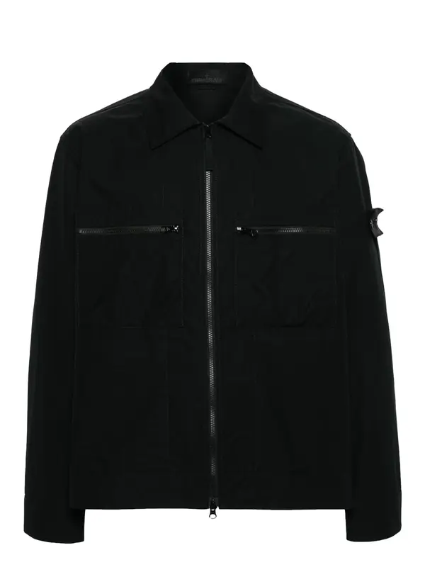 Stone Island Ghost Organic-cotton Jacket - Black