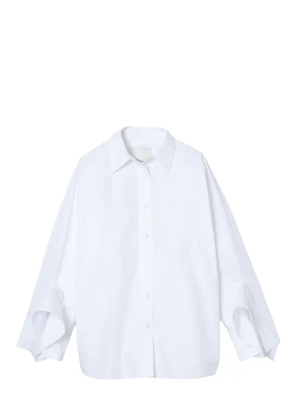 3.1 Phillip Lim Draped-cuff Poplin Shirt - White