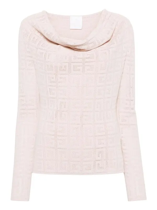 Givenchy 4g-jacquard V-neck Top - Pink