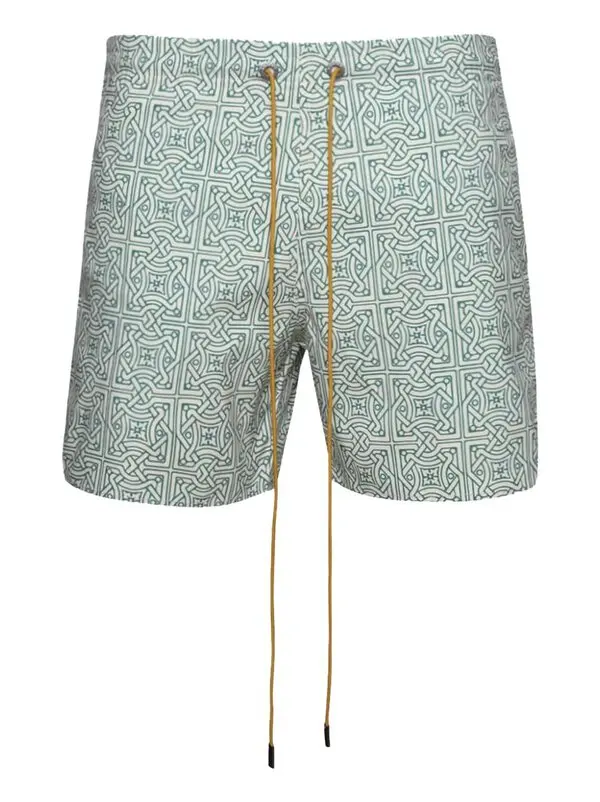 Rhude Printed Swim Shorts - Neutrals