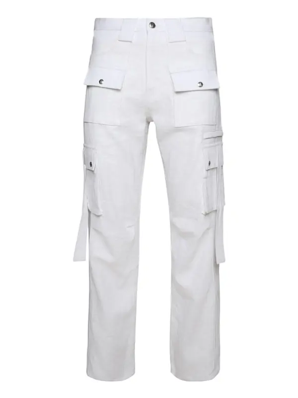 Rhude Amaro Linen Cargo Trousers - White