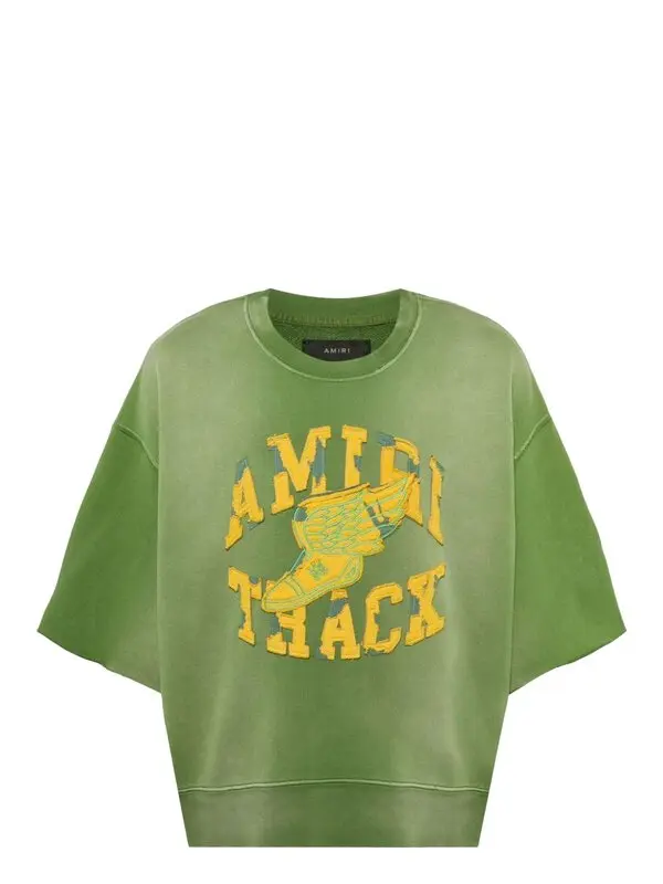 Amiri Crew-neck Short-sleeve Sweatshirt - Green