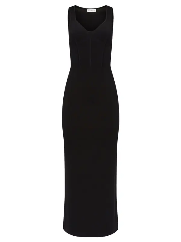 Nina Ricci Corset-style Maxi Dress - Black