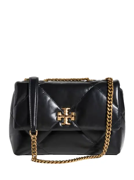Tory Burch Kira Diamond Quilt Small Convertible Shoulder Bag - Black