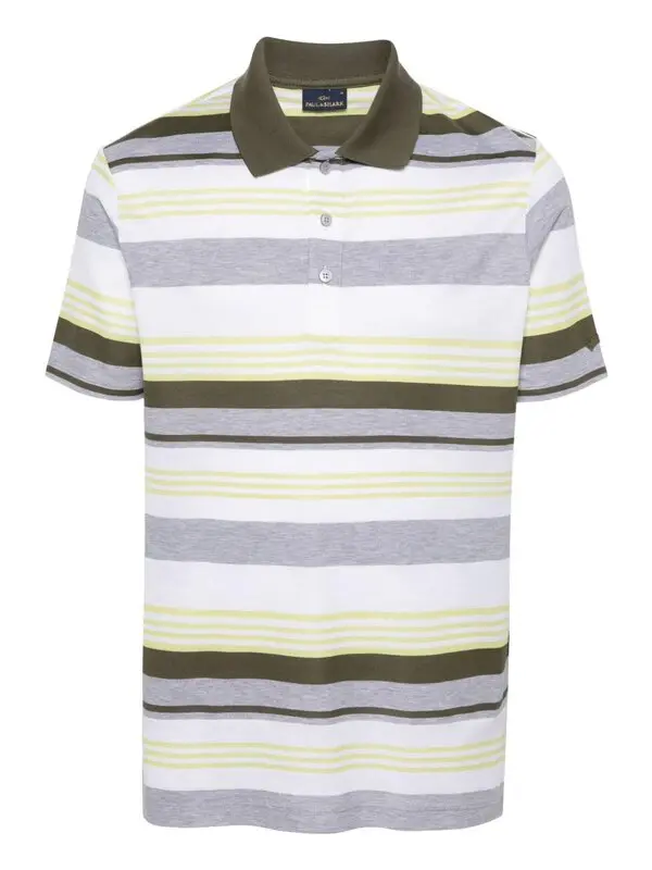 Paul & Shark Striped Polo Shirt - White