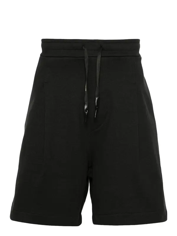 A PAPER KID Logo-patch Shorts - Black