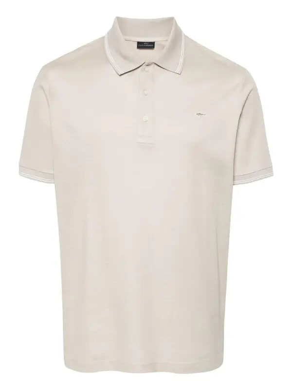 Paul & Shark Embroidered-logo Polo Shirt - Neutrals