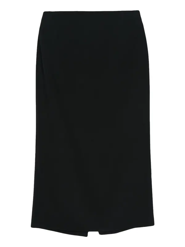 Gabriela Hearst Manuela Crepe Midi Skirt - Black