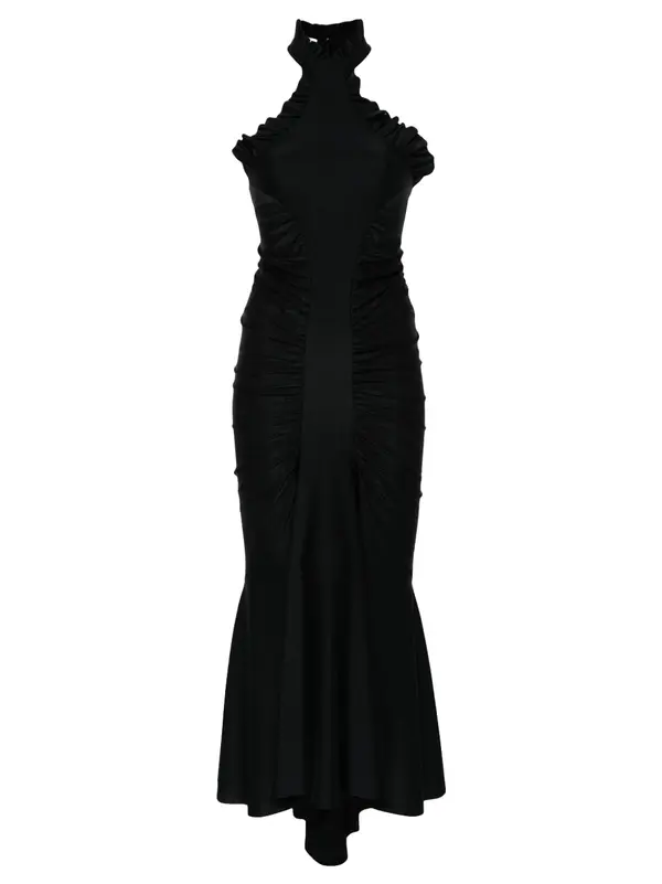 Philosophy Di Lorenzo Serafini Draped Midi Dress - Black
