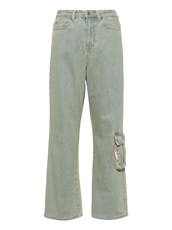 A BATHING APE Aape * Wide-leg Cargo Jeans - Blue