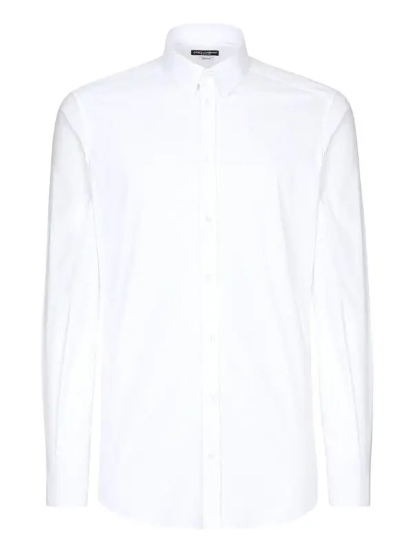 Dolce & Gabbana Long-sleeve Poplin Shirt - White