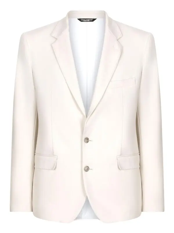 Dolce & Gabbana Single-breasted Notched-lapels Blazer - White