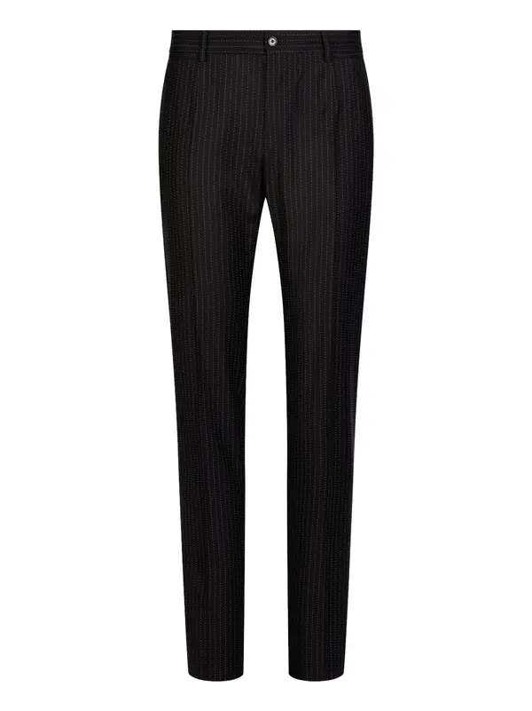 Dolce & Gabbana Rhinestone-embellished Trousers - Black