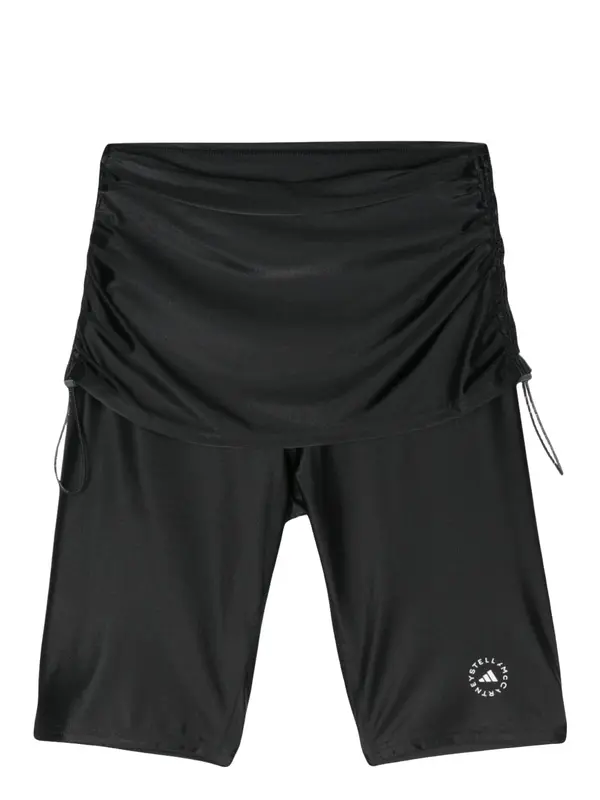 Adidas By Stella McCartney Roll-top Cycling Shorts - Black