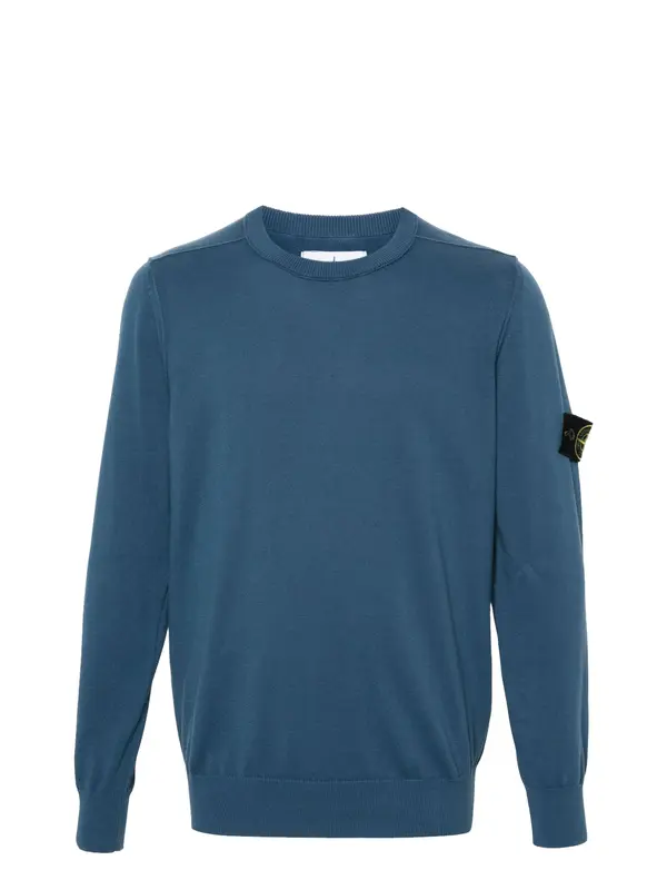 Stone Island Ribbed Jumper - Blue