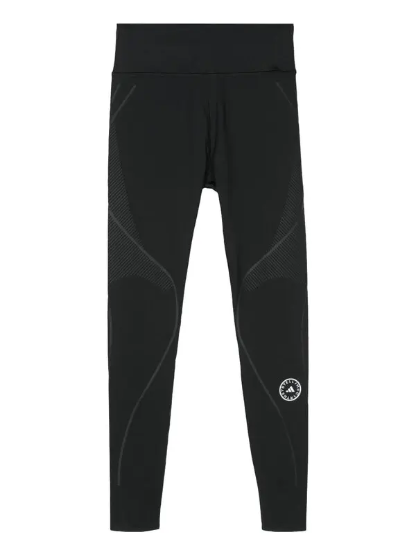 Adidas By Stella McCartney Asmc Stripe-detail Leggings - Black
