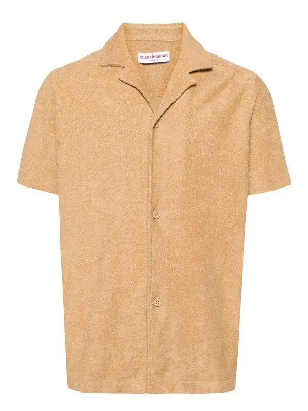 Orlebar Brown Howell Towelling-finish Shirt - Neutrals