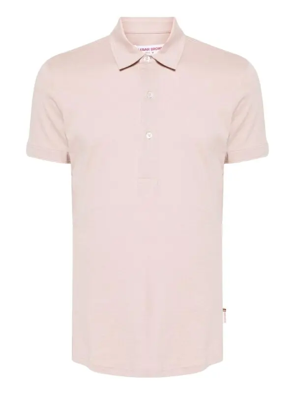 Orlebar Brown Sebastian Cotton Silk Polo Shirt - Pink