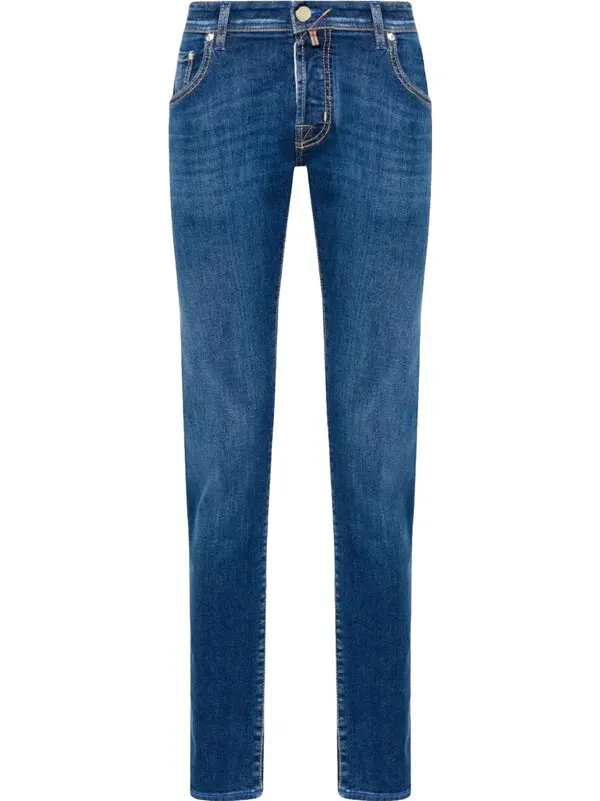 Jacob Cohen Nick Mid-rise Slim-fit Jeans - Blue