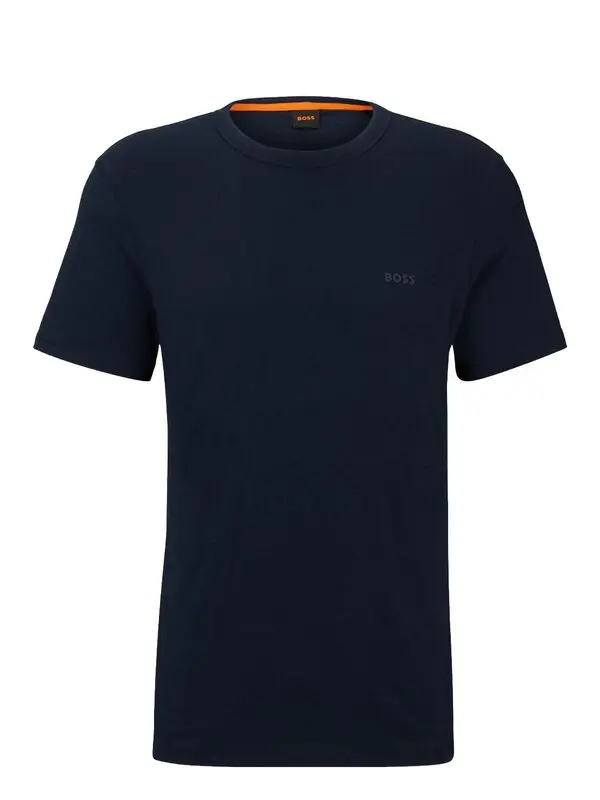 BOSS Logo-print Cotton T-shirt - Blue