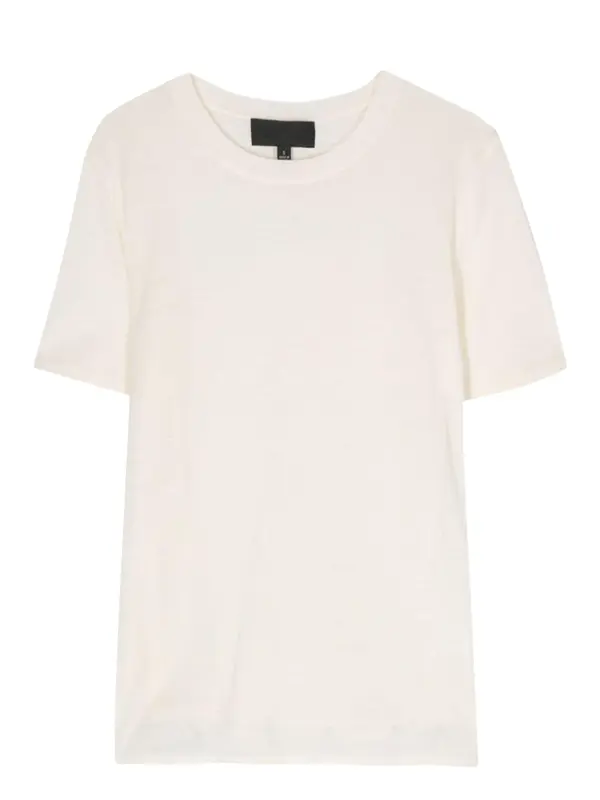 NILI LOTAN Kimena Fine-knit T-shirt - White