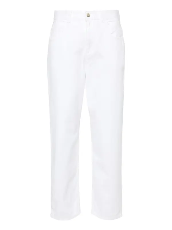 Moncler High-rise Cropped Jeans - White