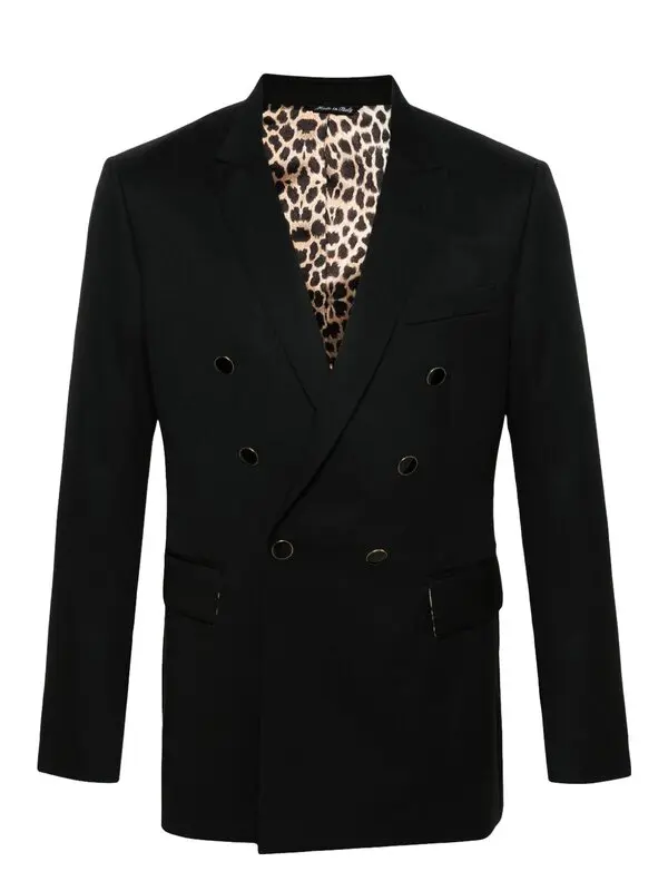 ERALDO Double-breasted Blazer - Black