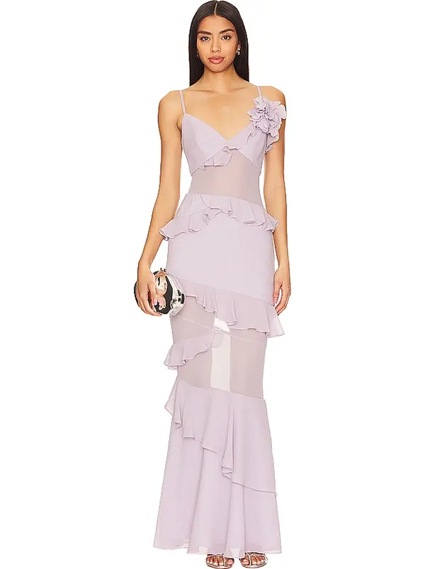 LOVERS AND FRIENDS Wisteria Gown - Periwinkle Purple