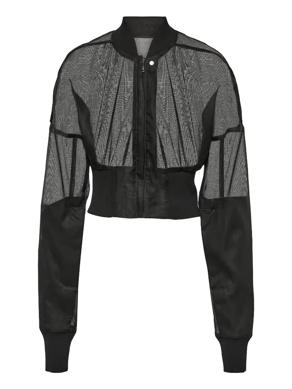 Rick Owens Cotton Bomber Jacket - Black