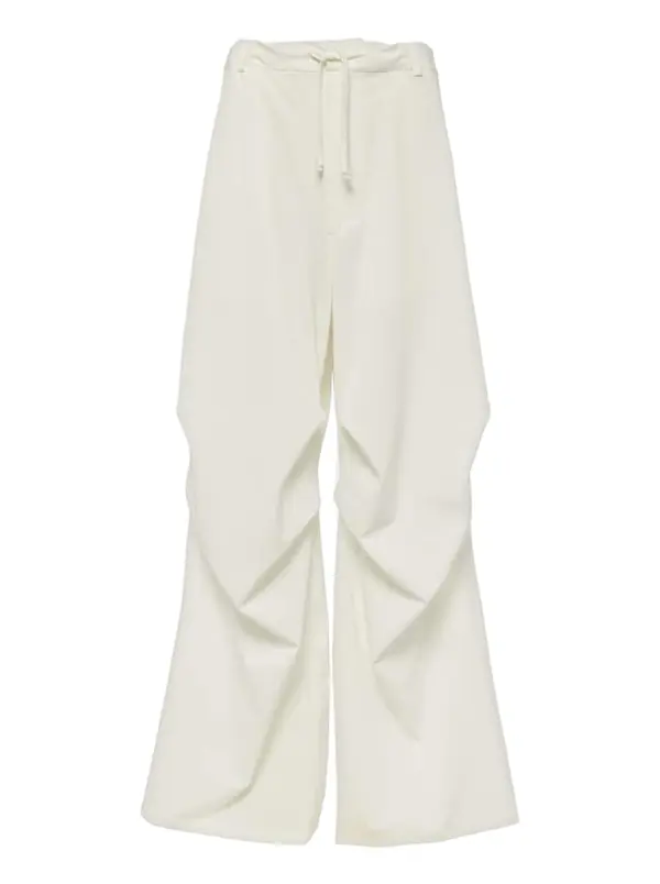 MAISON MARGIELA High-rise Wide-leg Twill Pants - White