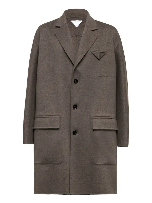 Bottega Veneta Wool And Cashmere Overcoat - Grey