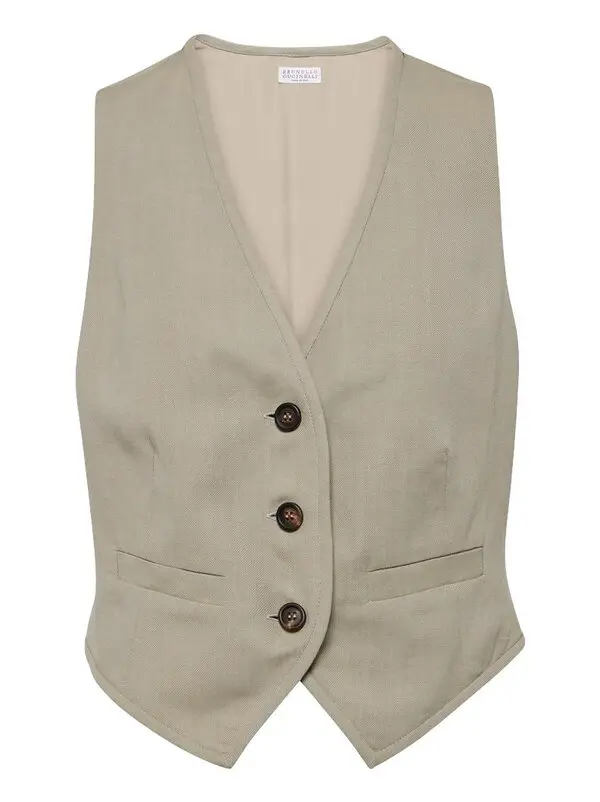 Brunello Cucinelli Single-breasted Vest - Grey