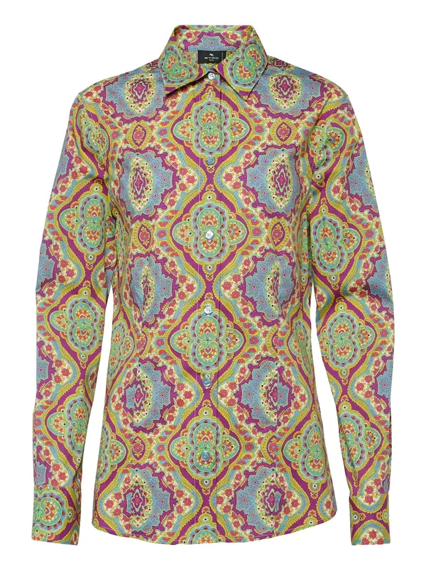 Etro Printed Cotton-blend Shirt - Multicoloured