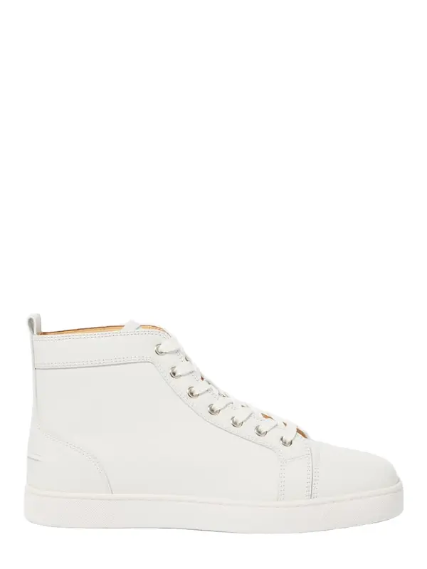 CHRISTIAN LOUBOUTIN Louis Leather High-top Sneakers - White