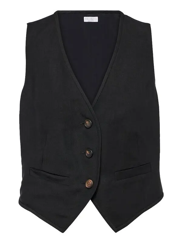 Brunello Cucinelli Single-breasted Vest - Black
