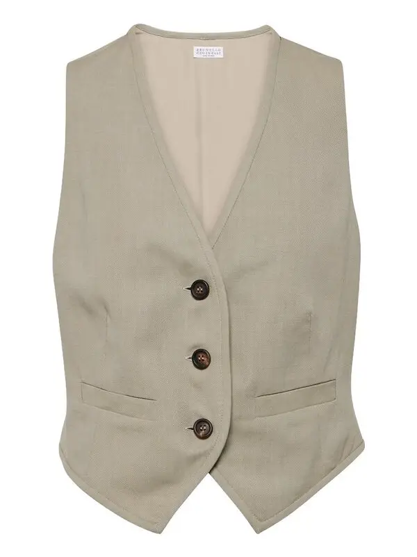 Brunello Cucinelli Single-breasted Vest - Grey