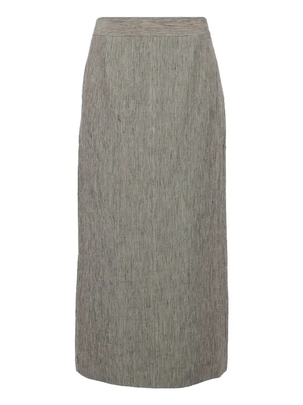 Tove Romilie Linen Maxi Skirt - Grey